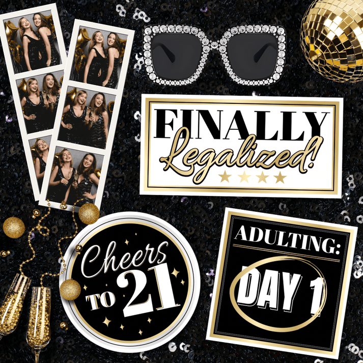 21ST BIRTHDAY PHOTO BOOTH PROPS – JYS Photo Props