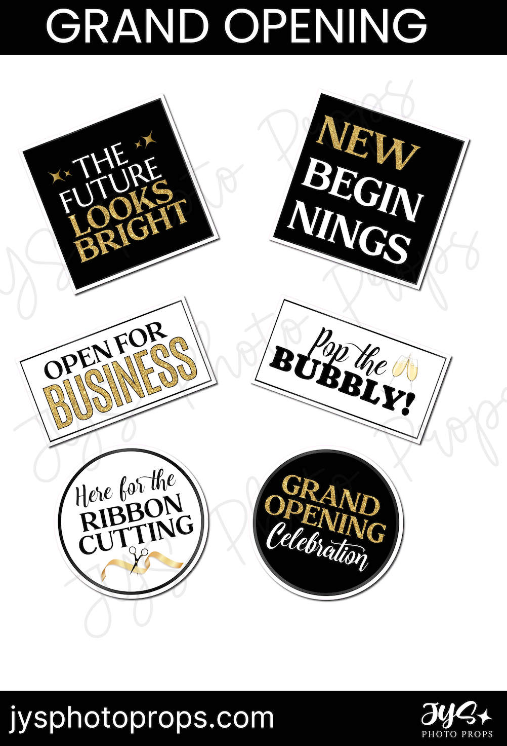 GRAND OPENING PHOTO BOOTH PROPS – JYS Photo Props