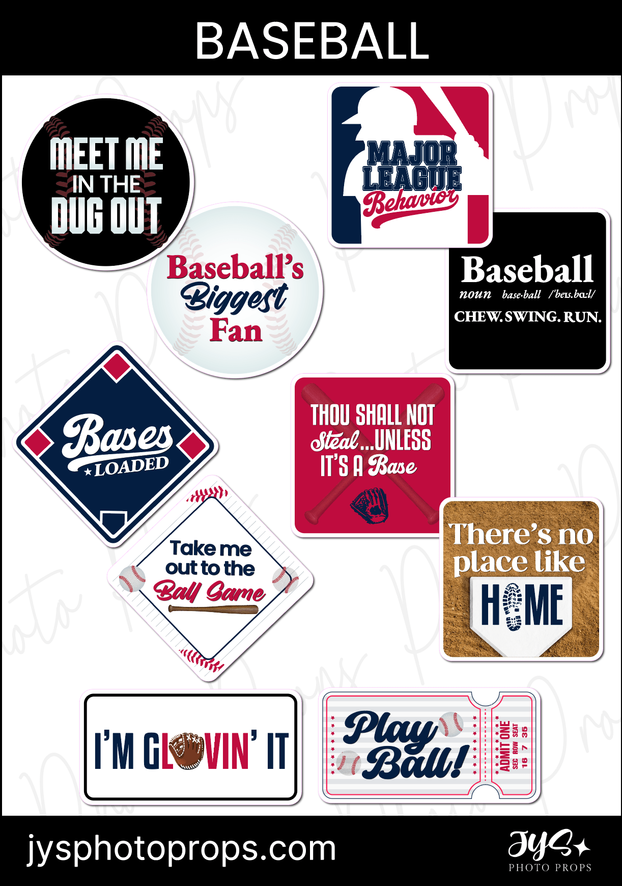 Baseball Photo Booth Props | Professional Sports Props for Photo Booth ...