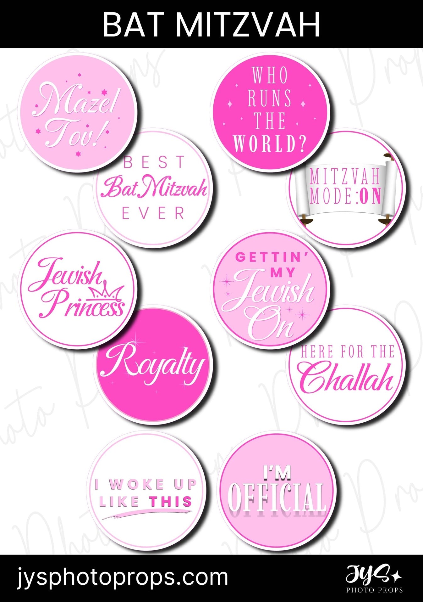 Bat Mitzah Props for You – JYS Photo Props