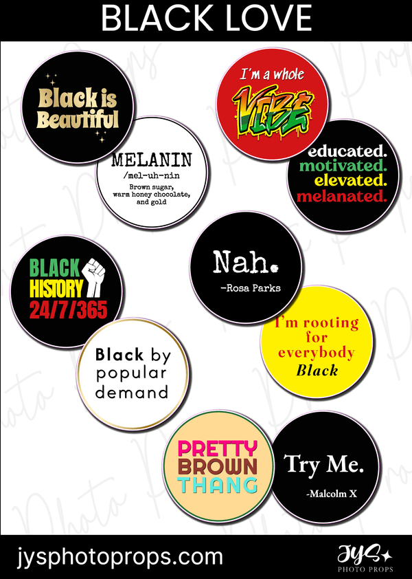 Black HIstory Photo Booth Props – JYS Photo Props