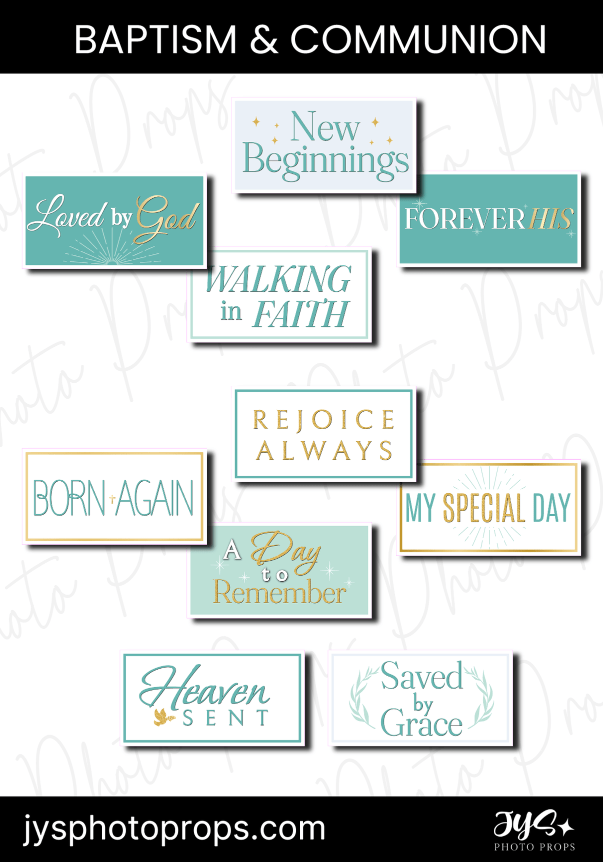 Communion & Baptism Photo Booth Props – JYS Photo Props