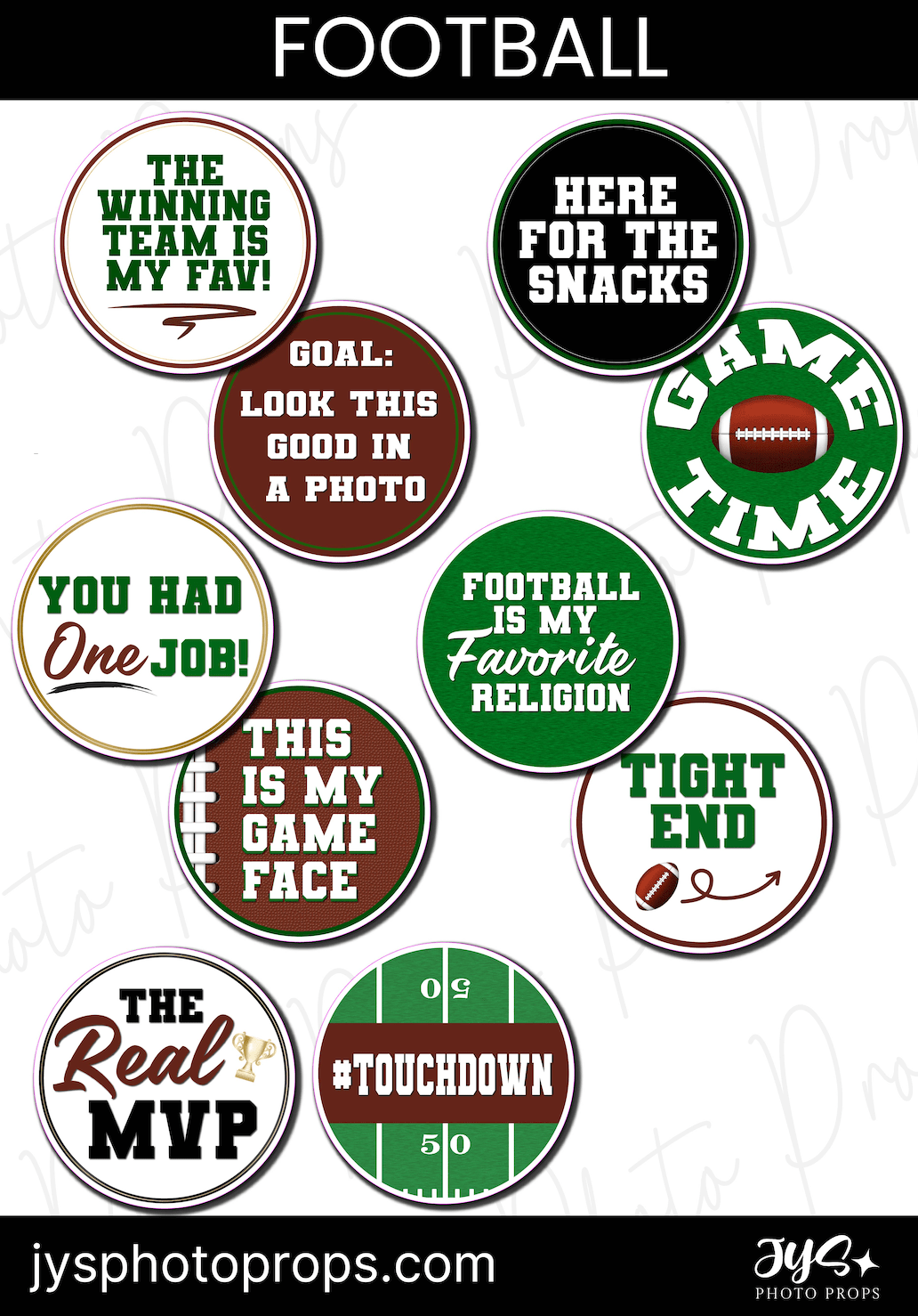 Football Photo Booth Props – JYS Photo Props
