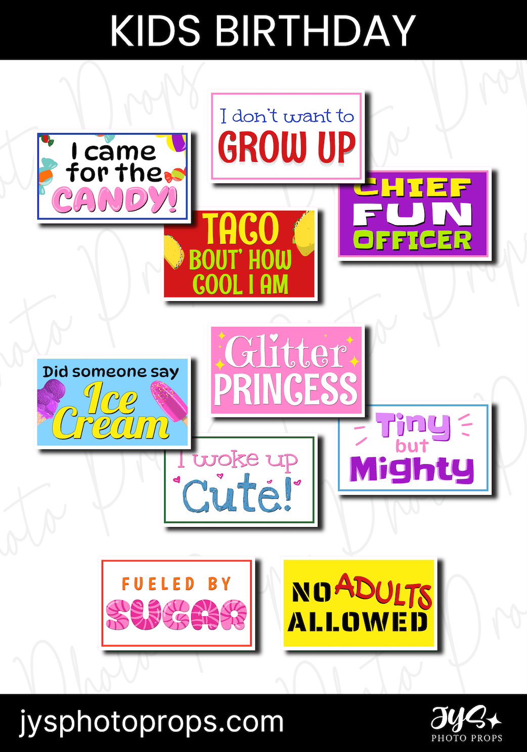 Kids Photo Booth Props | JYS Photo Props