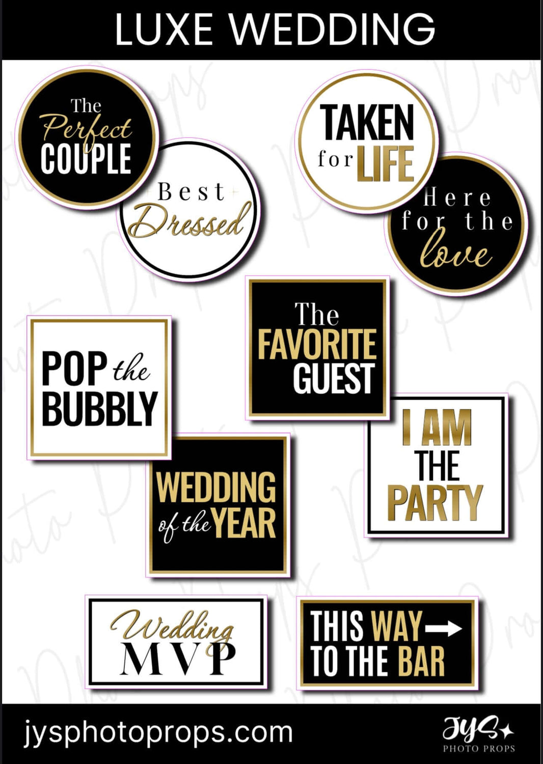 Wedding Photo Booth Props | JYS Photo Props