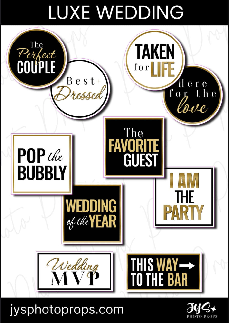 Wedding Photo Booth Props | JYS Photo Props