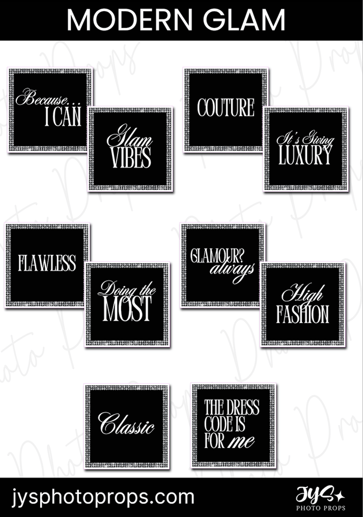 Modern Glam Photo Booth Props – JYS Photo Props