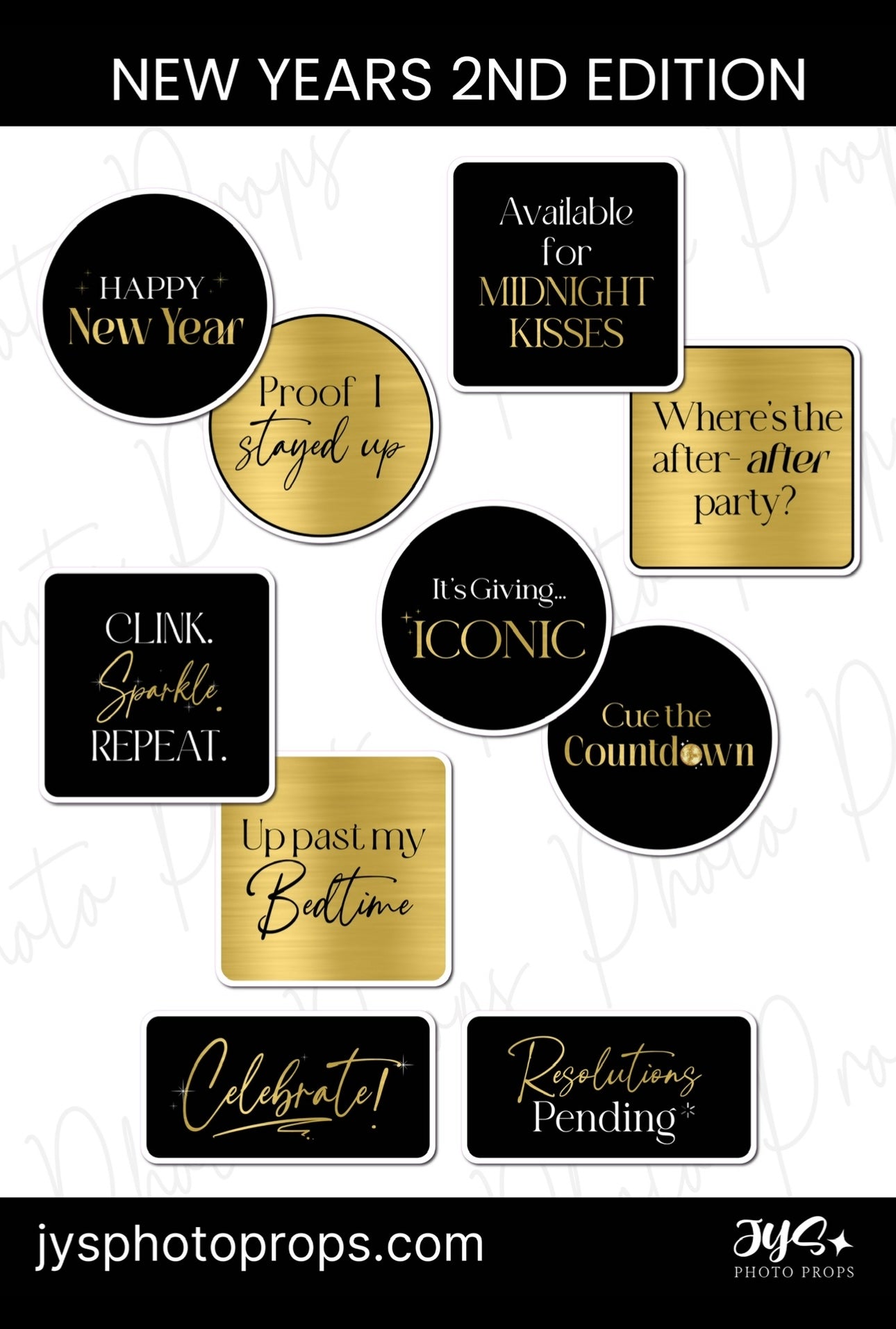New Year's Prop Set for Ringing in the Year | JYS Photo Props
