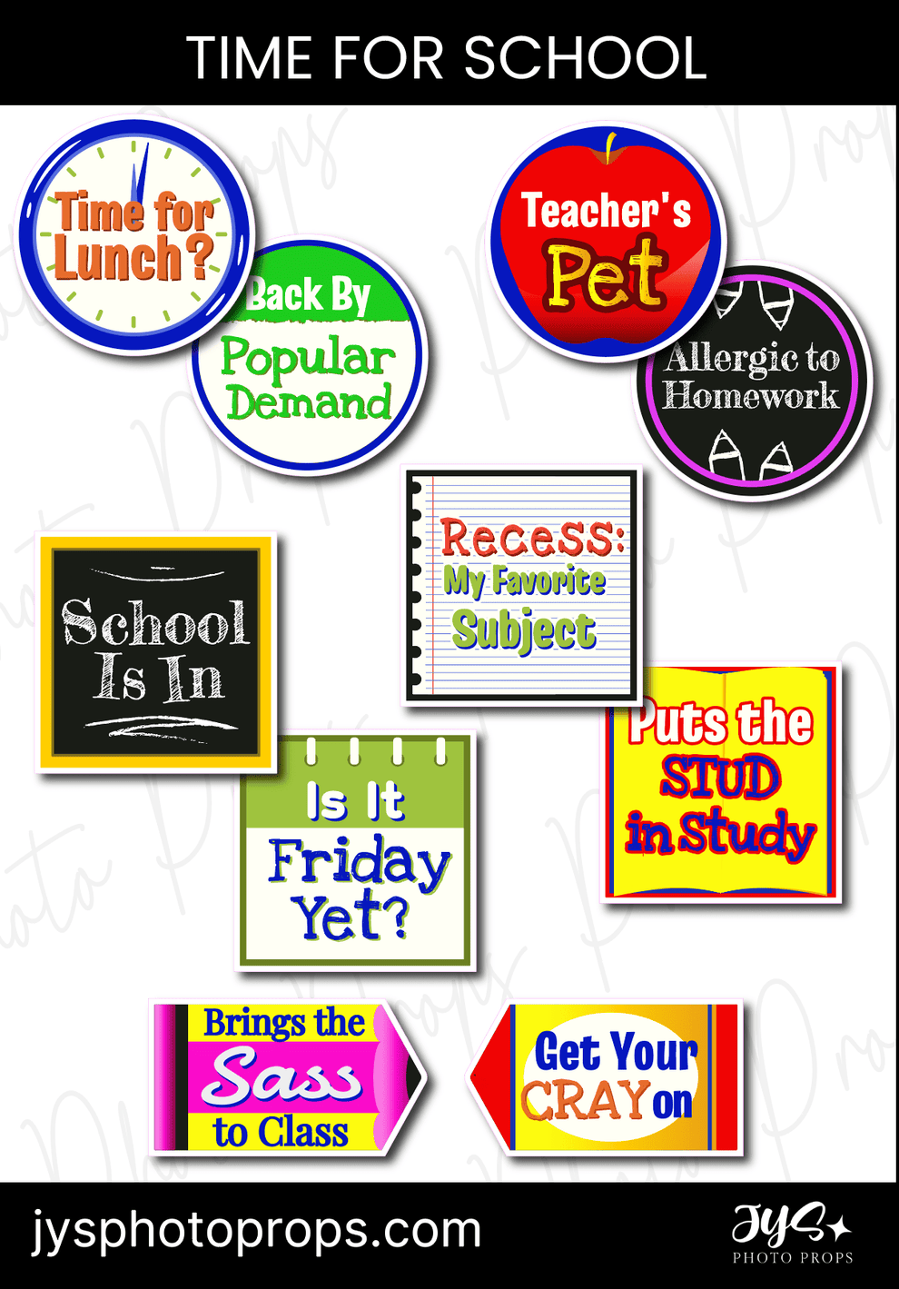 School Photo Booth Props | JYS Photo Props