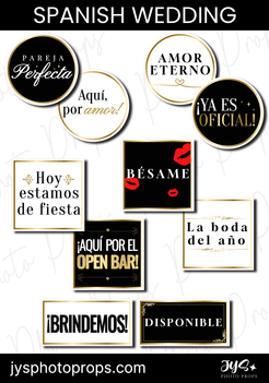 Spanish Wedding Photo Props Signs – JYS Photo Props