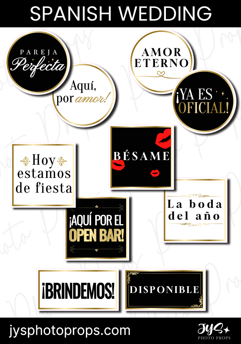 Spanish Photo Booth Props – JYS Photo Props