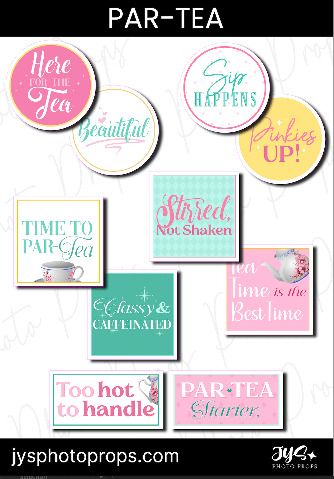 Tea Party Photo Booth Prop Set – JYS Photo Props
