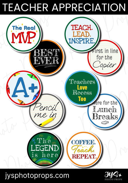 Teacher Appreciation Photo Booth Props – JYS Photo Props