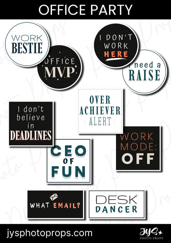 Work Party Photo Booth Props | JYS Photo Props